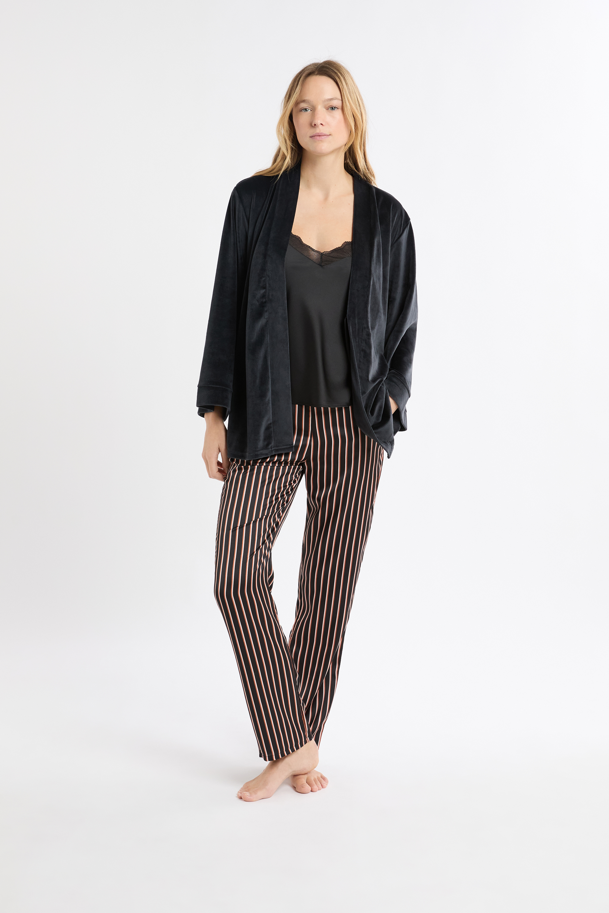 3-teiliges Satin-Pyjama-Set MEDRA IMP FD MARRON - ETAM
